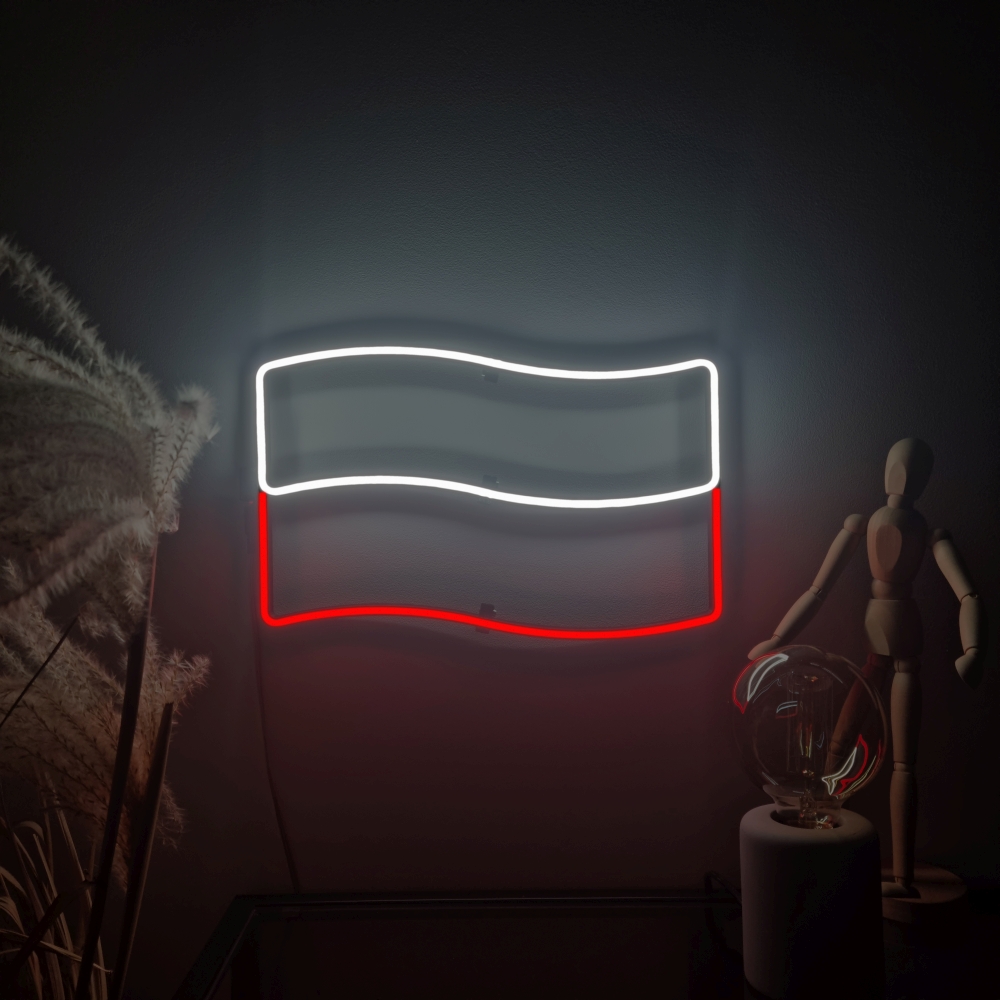 Neon Flaga Polski - neonifikacja