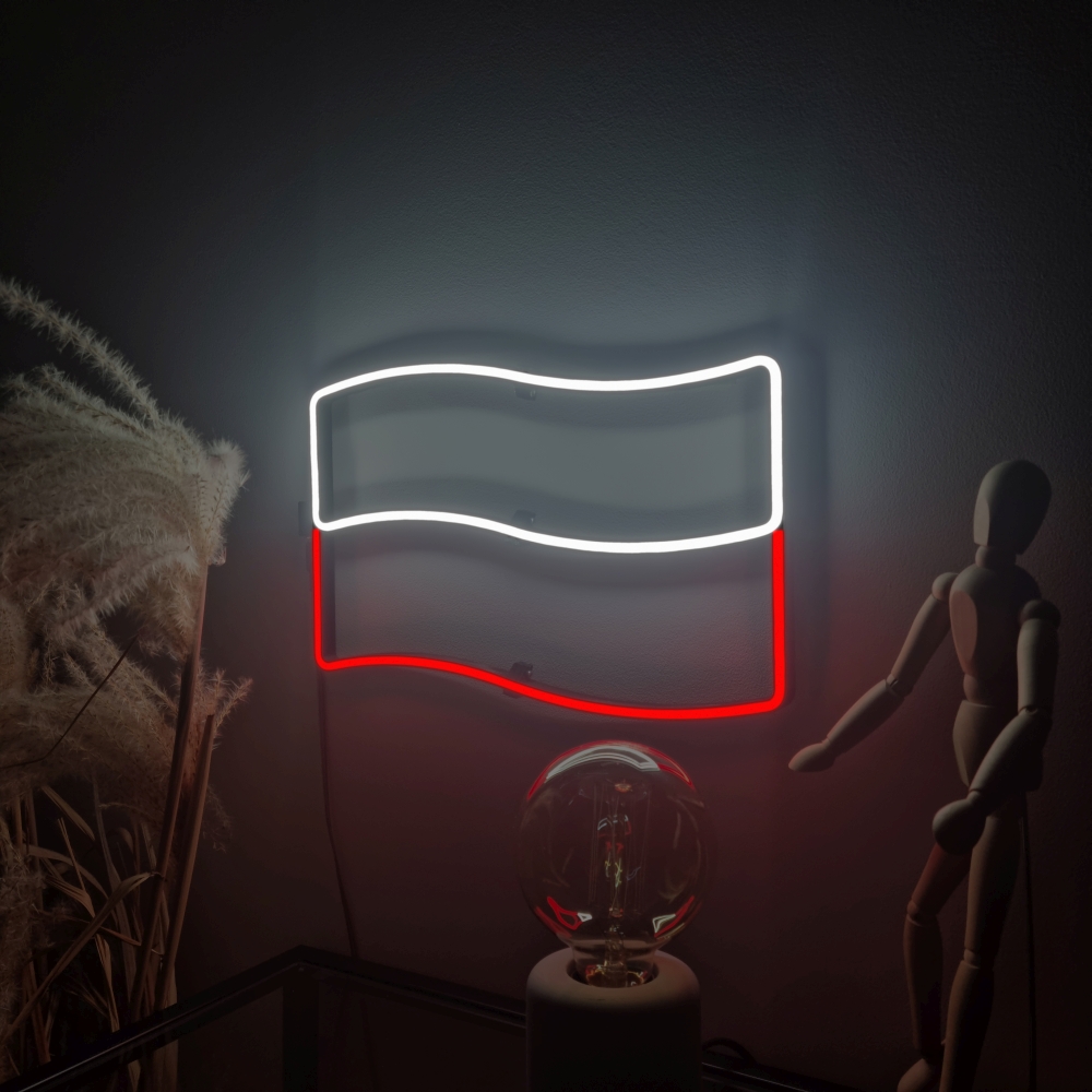 Neon Flaga Polski - neonifikacja
