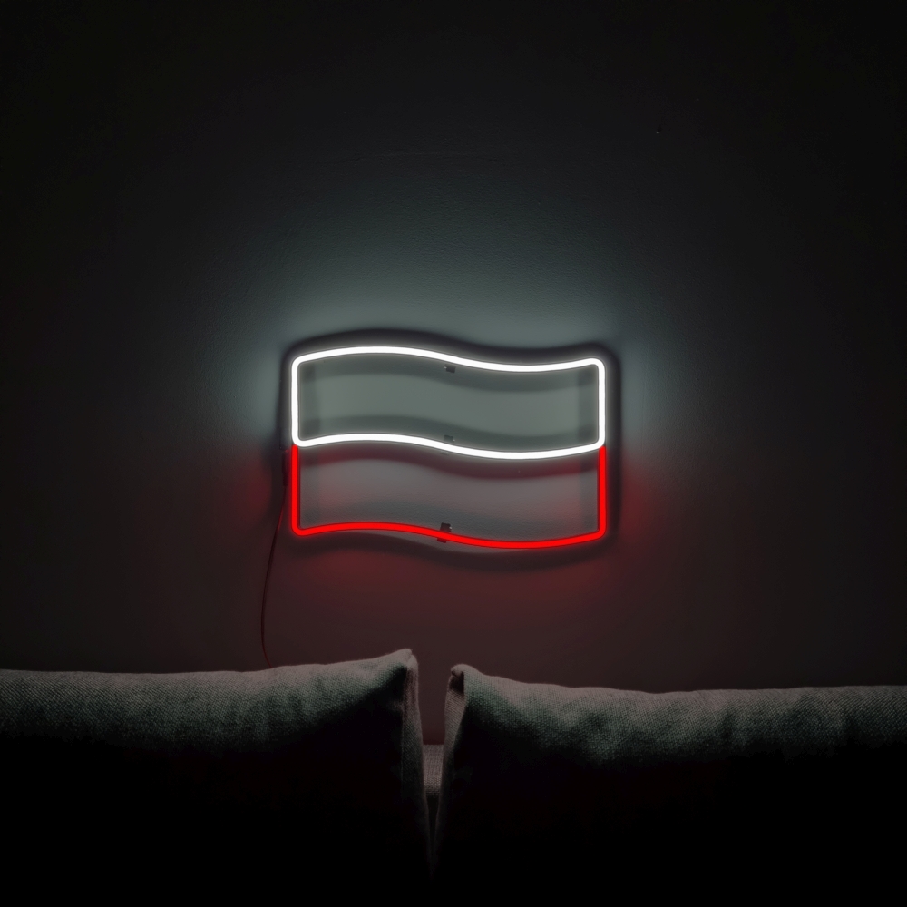 Neon Flaga Polski - neonifikacja