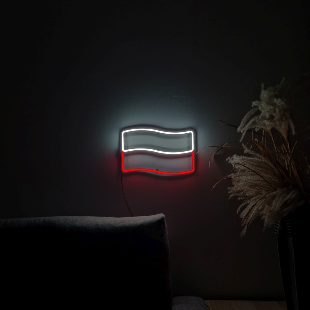 Neon Flaga Polski - neonifikacja